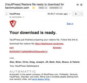 How To Backup Your WordPress Website Using VaultPress