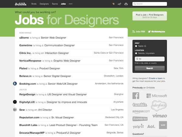 Dribbble Jobs