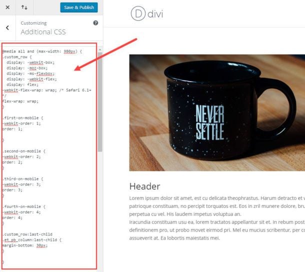 How To Adjust Divis Column Stacking Order On Mobile Devices