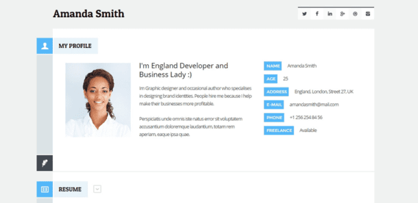 20+ Best vCard WordPress Themes for Creating an Online Resume in 2017