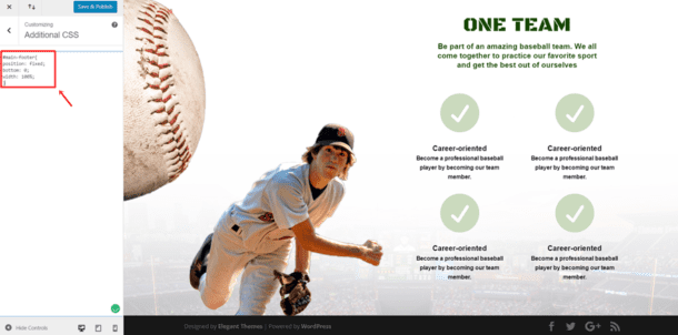 How to Make Your Divi Footer Fixed