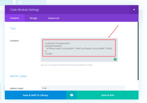 How to Make Your Divi Footer Fixed