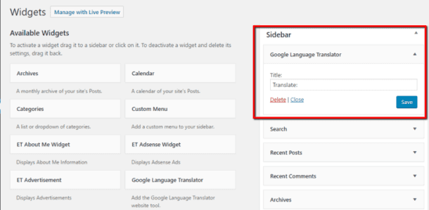 How to Add a Google Translate Button to WordPress