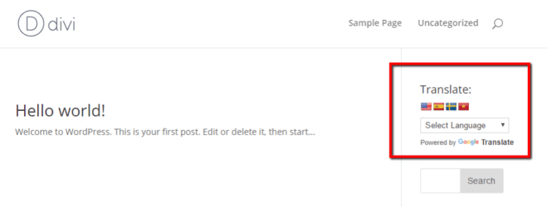 How to Add a Google Translate Button to WordPress