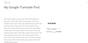 How to Add a Google Translate Button to WordPress
