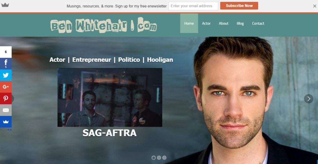 11 Examples of Actor Websites Built with WordPress