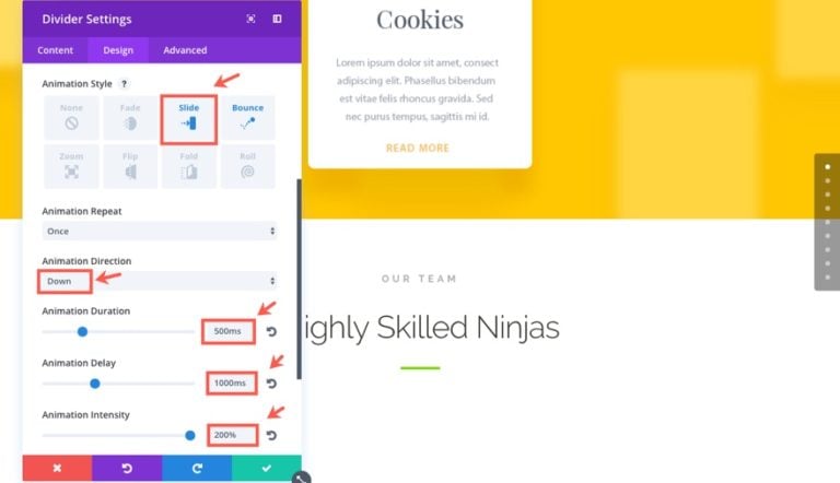 Using Divi's Animations to Float and Bounce Image