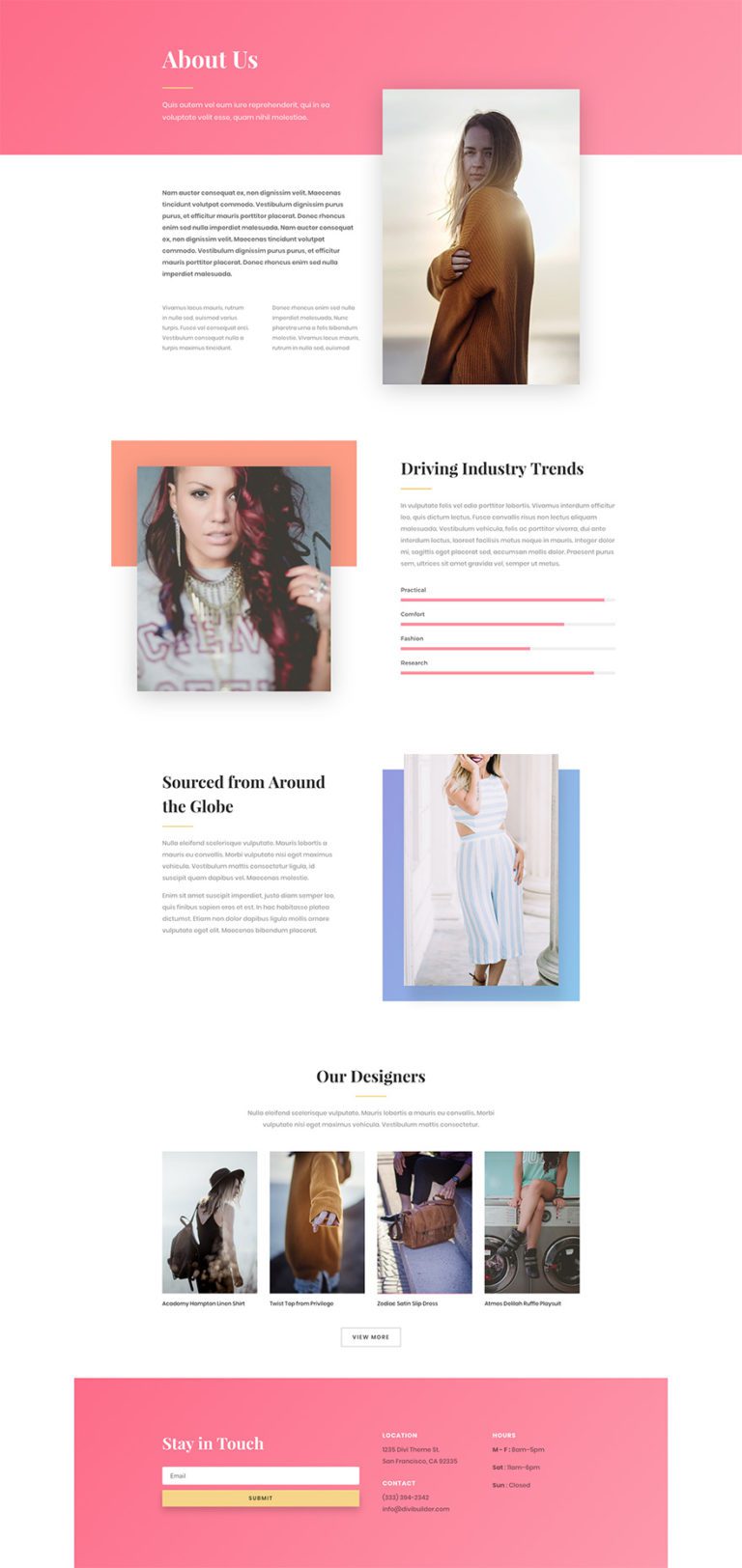 Download a Stylish Fashion Layout Pack for Divi
