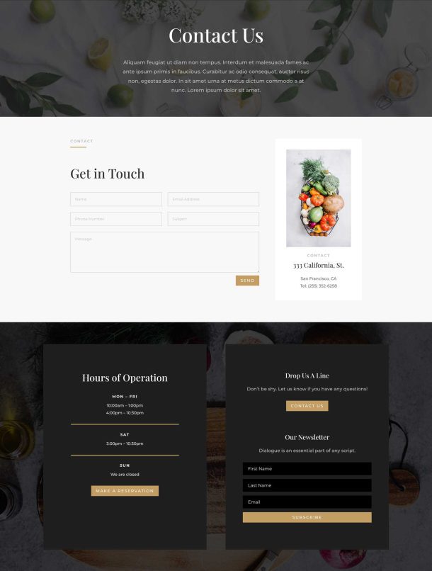 Download A Beautiful (Free) Divi Restaurant Layout Pack
