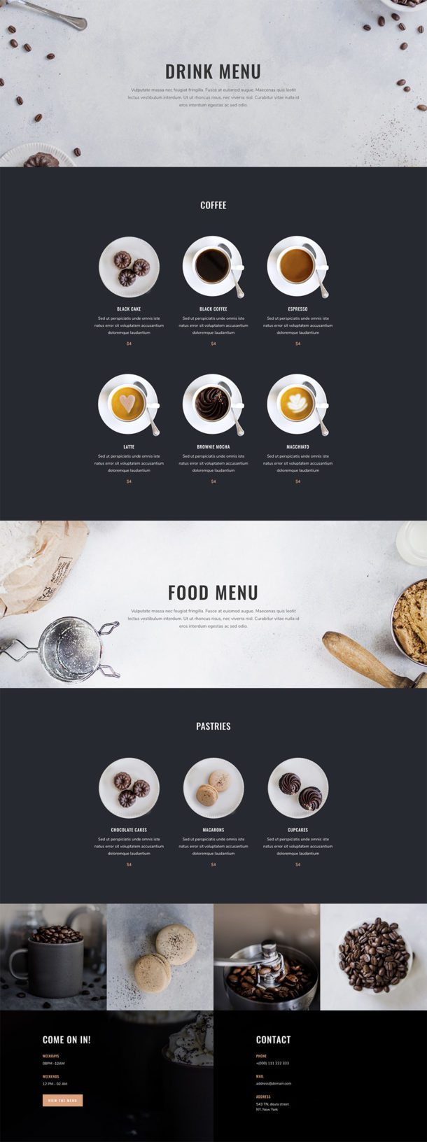 Download a Tasty & Free Coffee Shop Layout Pack for Divi