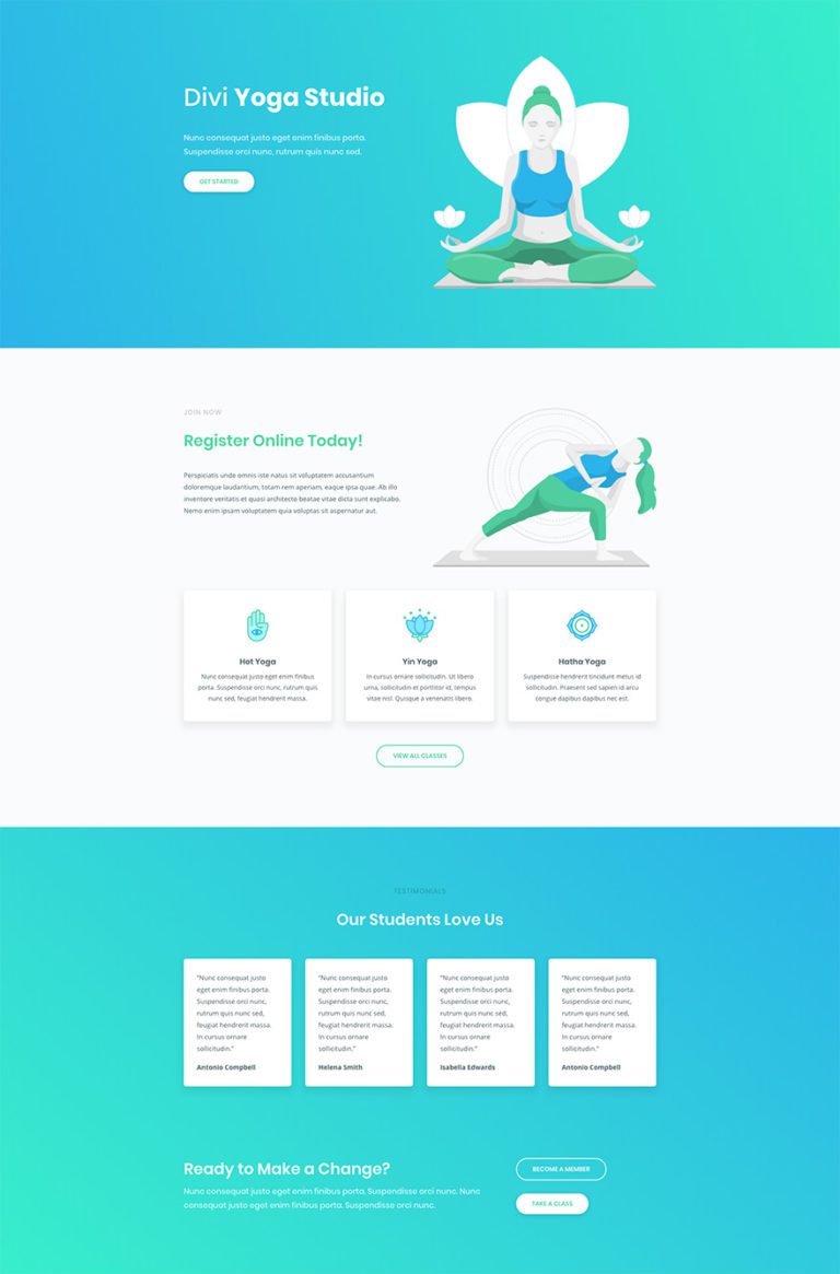 Download a Free & Inspiring Yoga Layout Pack for Divi