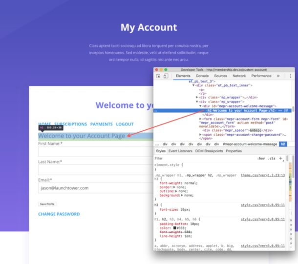 How to Design Custom Account Pages for WooCommerce, EDD, Memberpress ...