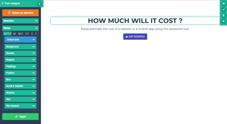 How to Add a Cost Estimation Form to Your Site Using the Web Agency Layout