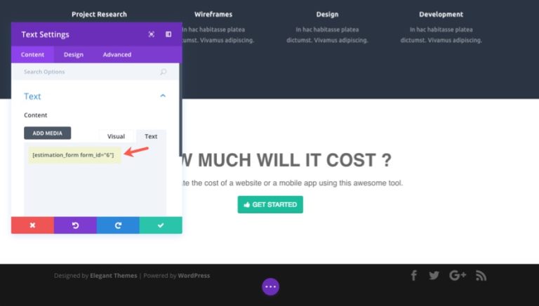 How to Add a Cost Estimation Form to Your Site Using the Web Agency Layout