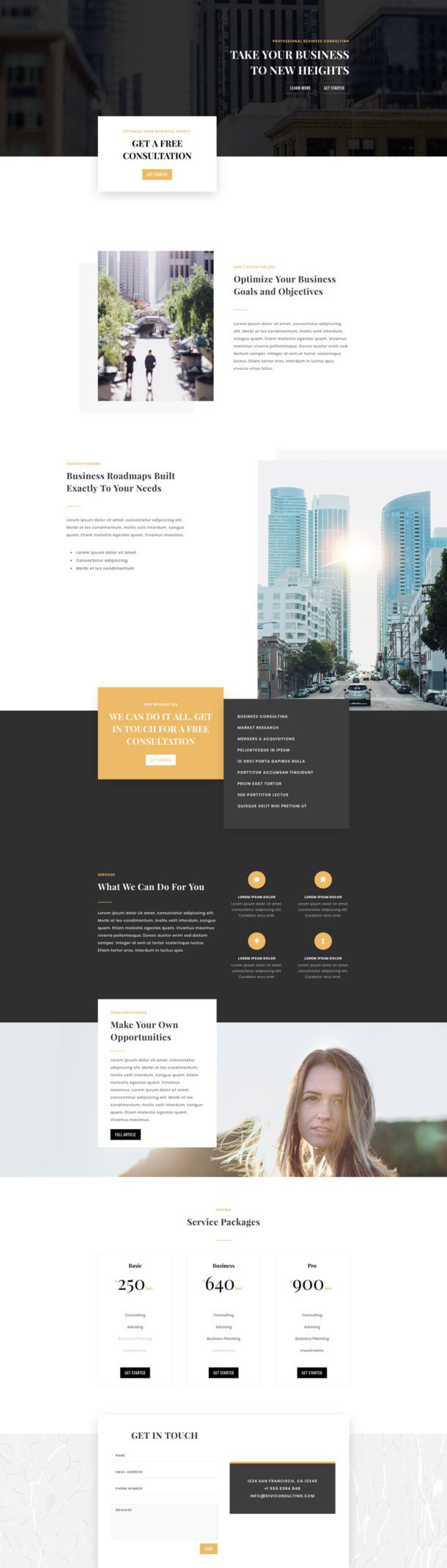 Get an Exceptional Business Consultant Layout Pack for Divi
