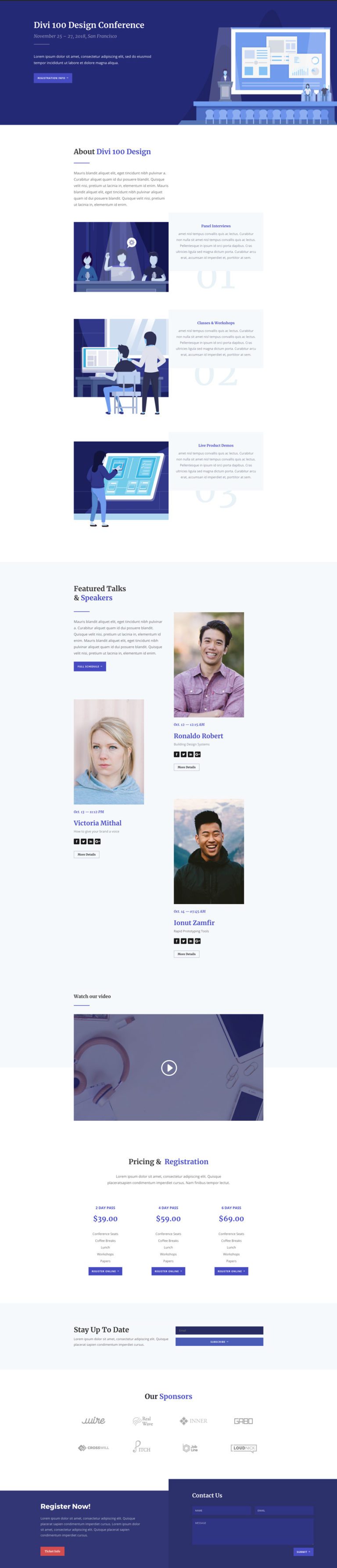 Get an Engaging Design Conference Divi Layout Pack for FREE - Ask the ...