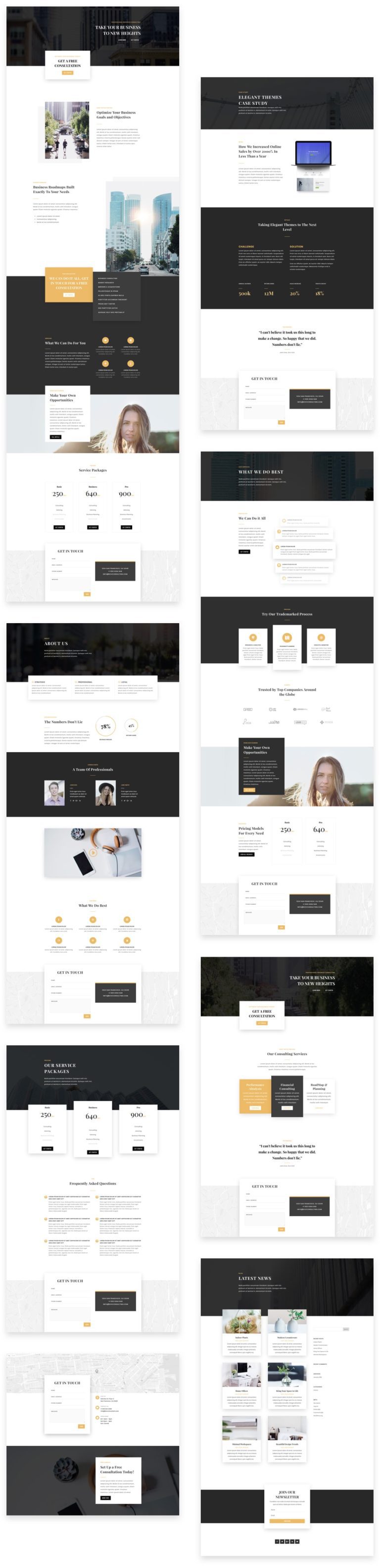 Get an Exceptional Business Consultant Layout Pack for Divi
