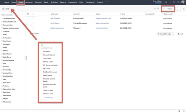 Zoho CRM: A Detailed Overview of the Free Version