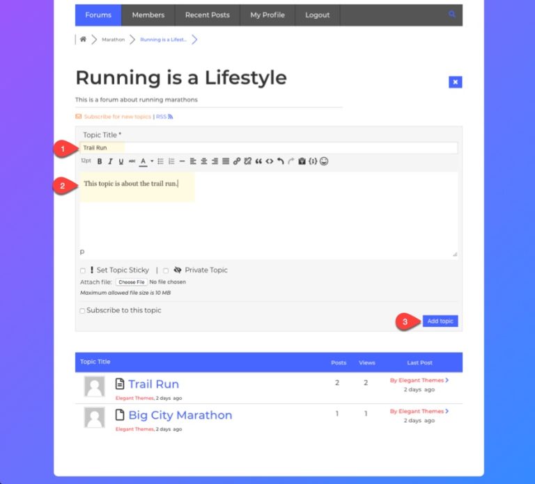 How to Add a Forum to Your Website with Divi's Marathon Layout Pack