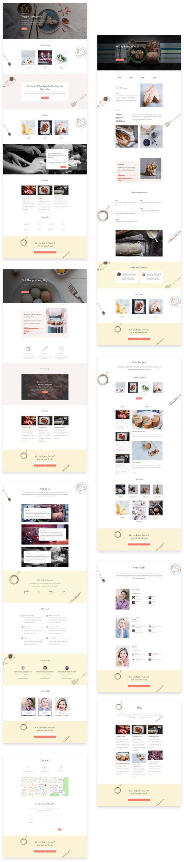 Get a Tasteful FREE Food Recipes Layout Pack for Divi - Ask the Egghead ...