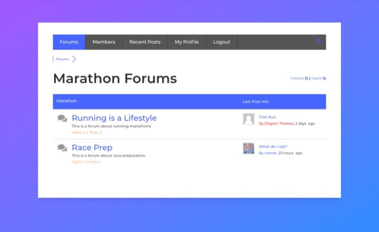 How to Add a Forum to Your Website with Divi's Marathon Layout Pack