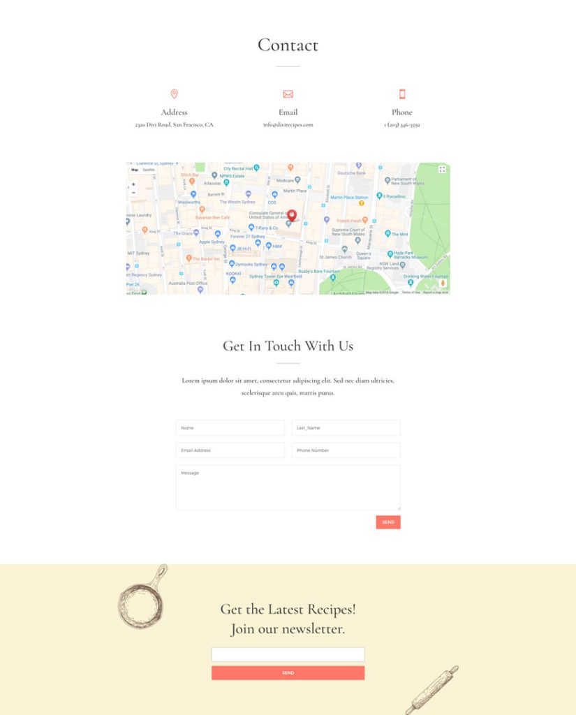 Get a Tasteful FREE Food Recipes Layout Pack for Divi