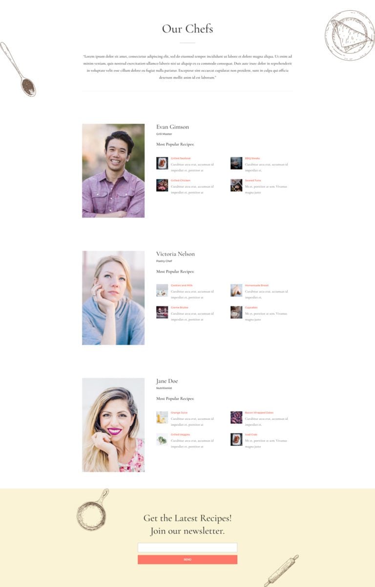 Get a Tasteful FREE Food Recipes Layout Pack for Divi