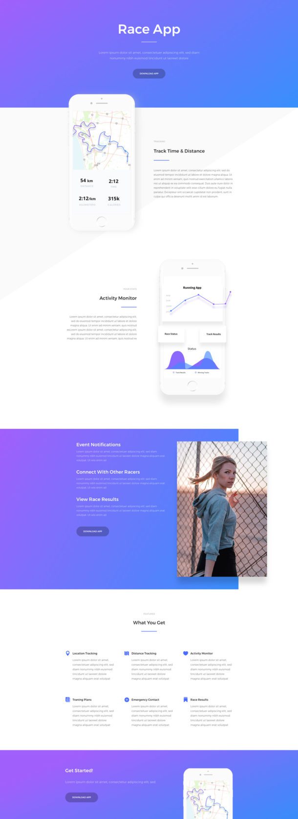 Get a FREE Marathon Layout Pack for Divi