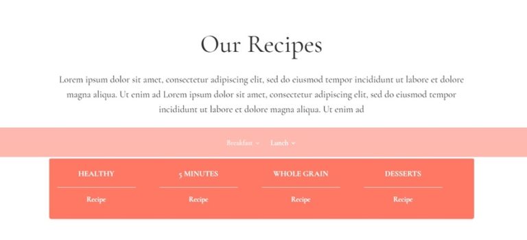 How to Create a Mega Menu for Your Recipes Page using Divi's Food ...