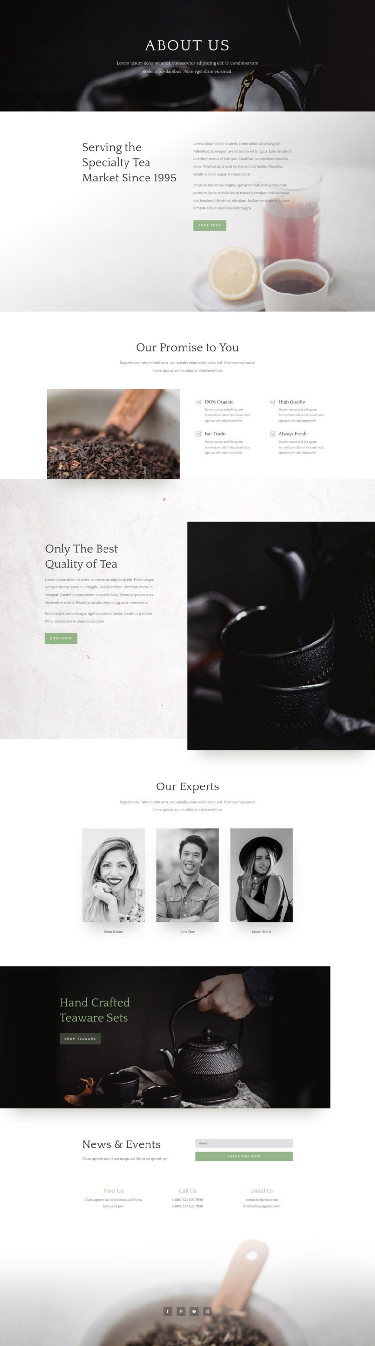 Get a Free & Delightful Tea Shop Layout for Divi