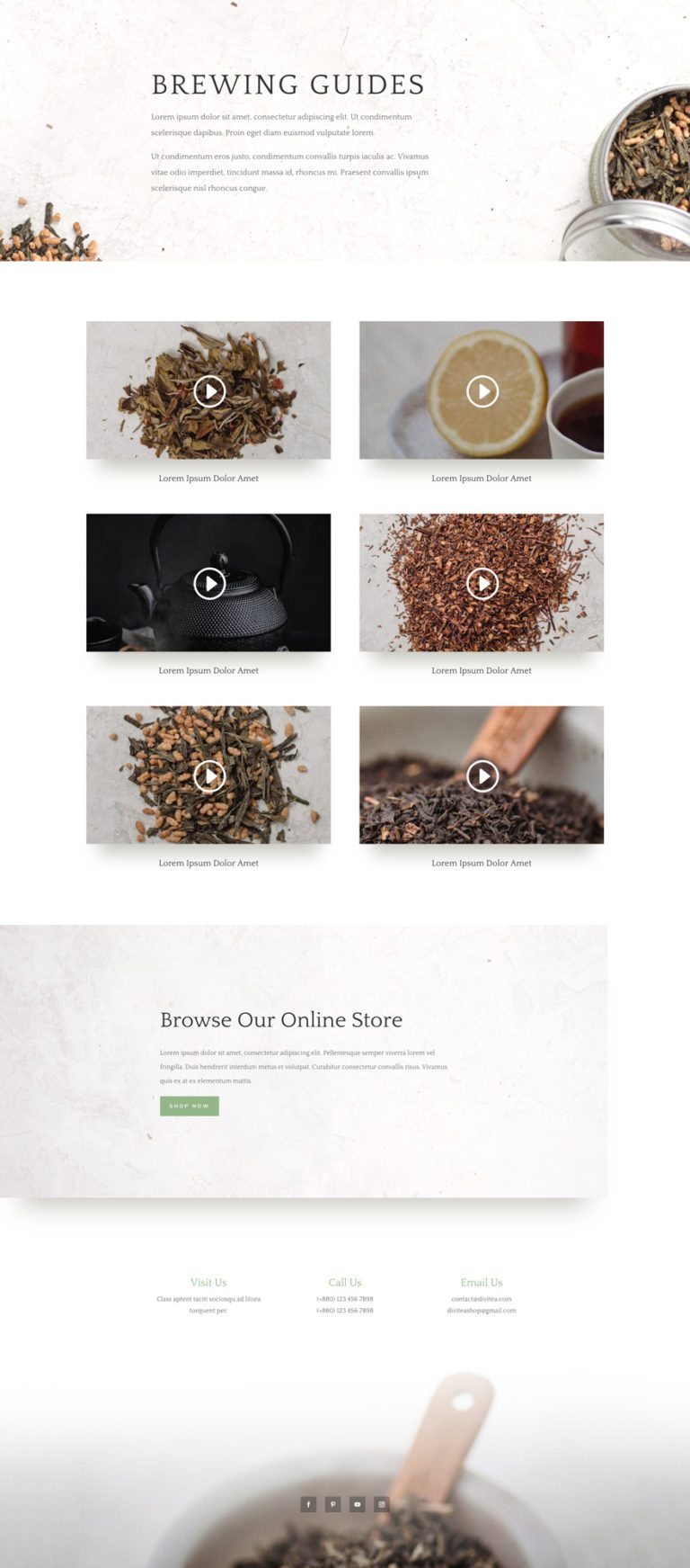 Get a Free & Delightful Tea Shop Layout for Divi