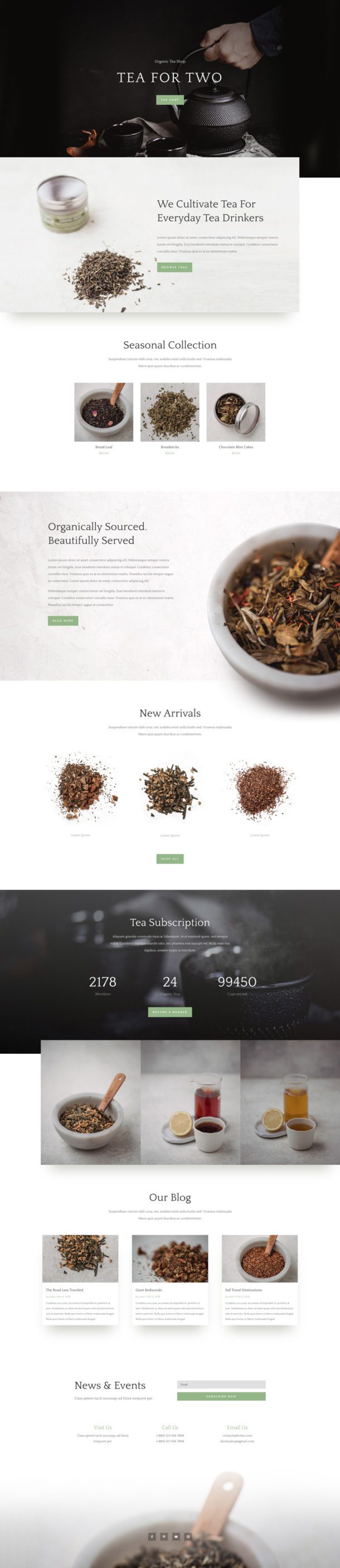 Get a Free & Delightful Tea Shop Layout for Divi