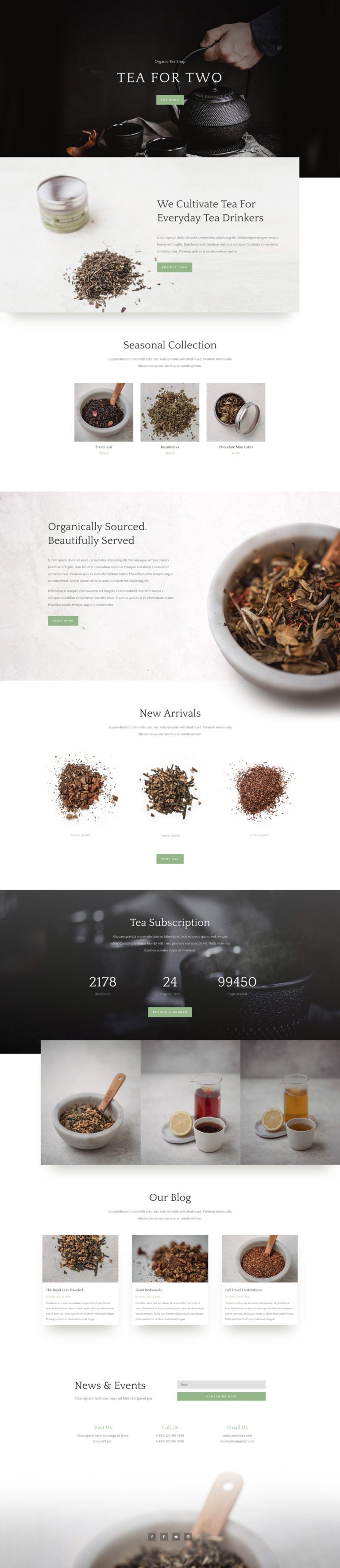 Get a Free & Delightful Tea Shop Layout for Divi