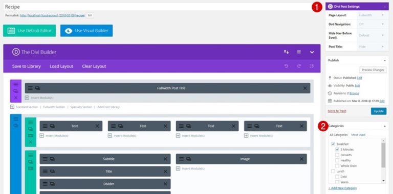 How to Create a Mega Menu for Your Recipes Page using Divi's Food ...