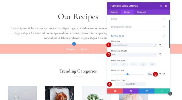 How to Create a Mega Menu for Your Recipes Page using Divi’s Food ...