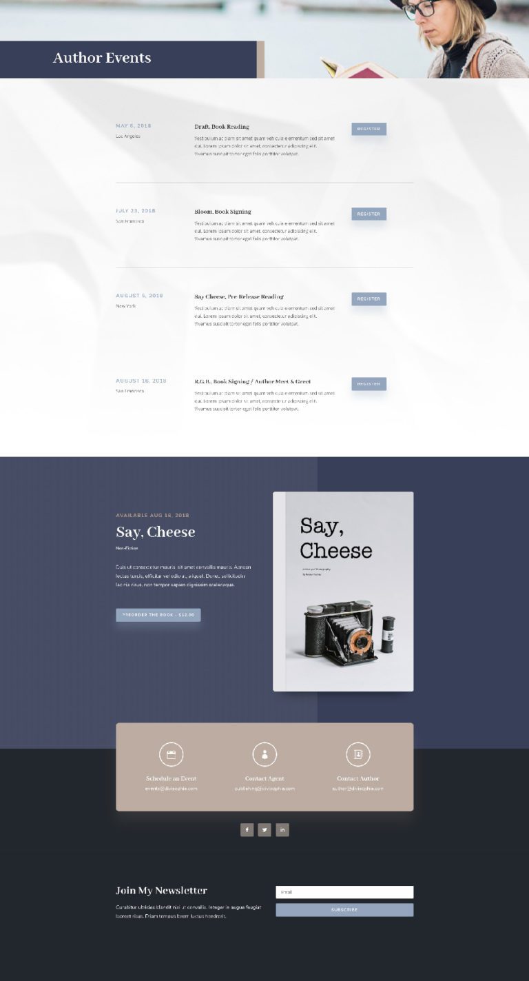 Get an Eye-Catching FREE Author Layout Pack for Divi