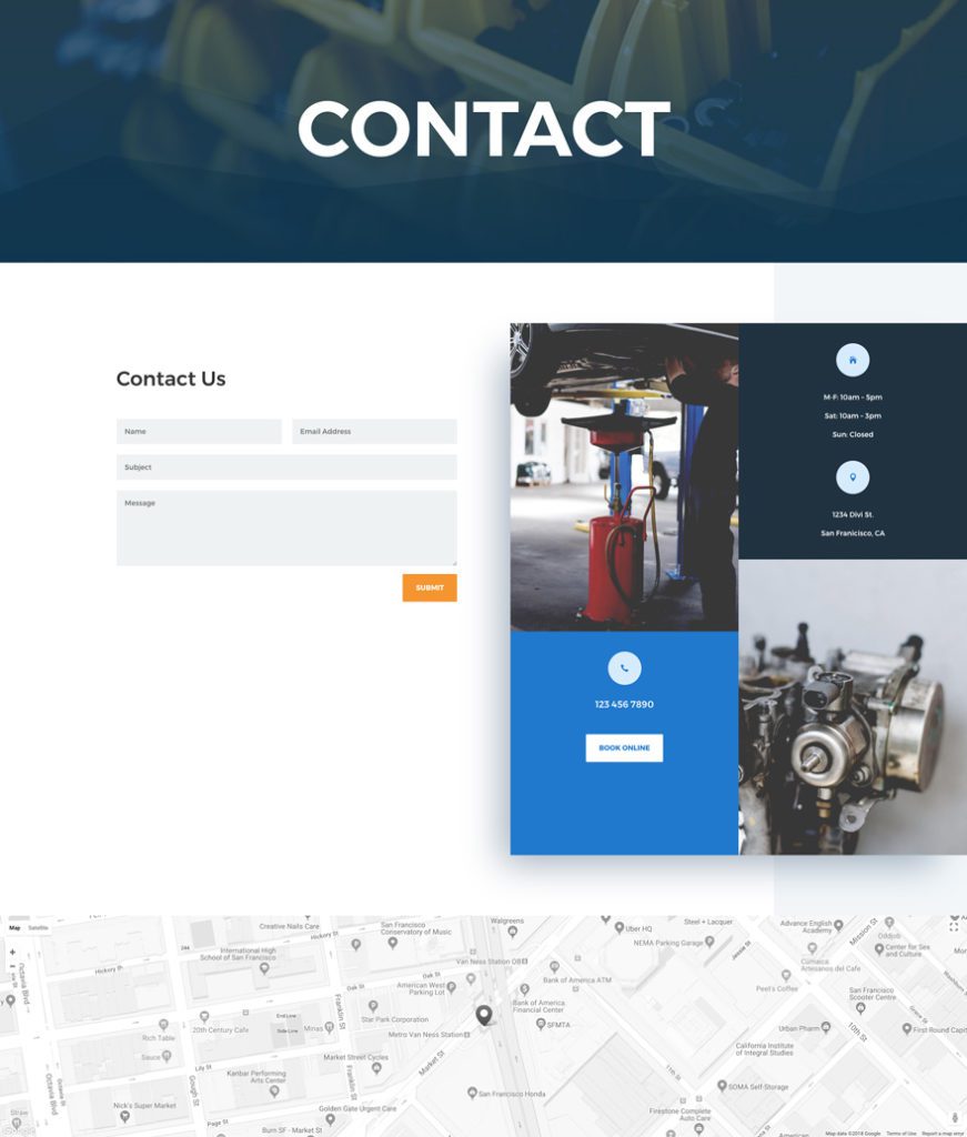Get a FREE & Professional Divi Auto Repair Layout Pack