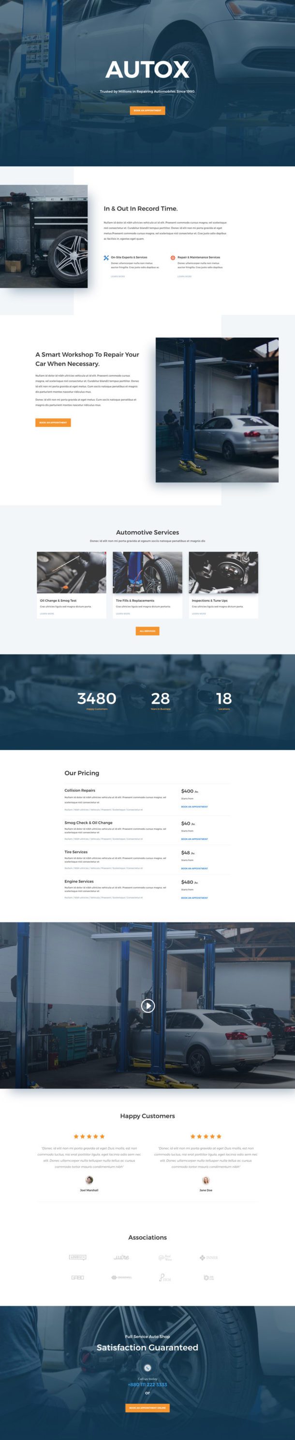 Get a FREE & Professional Divi Auto Repair Layout Pack