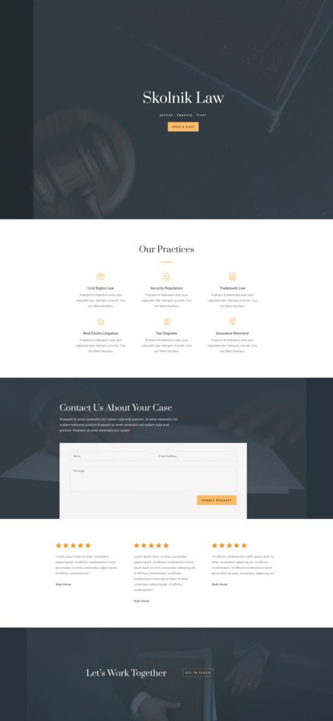 Get a Free Law Firm Layout Pack for Divi