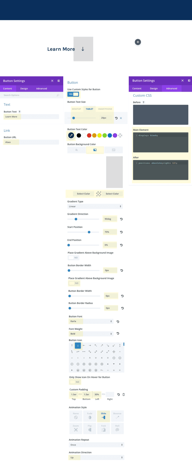 Design a Unique Full Screen Divi Layout with an Animated Scroll Button