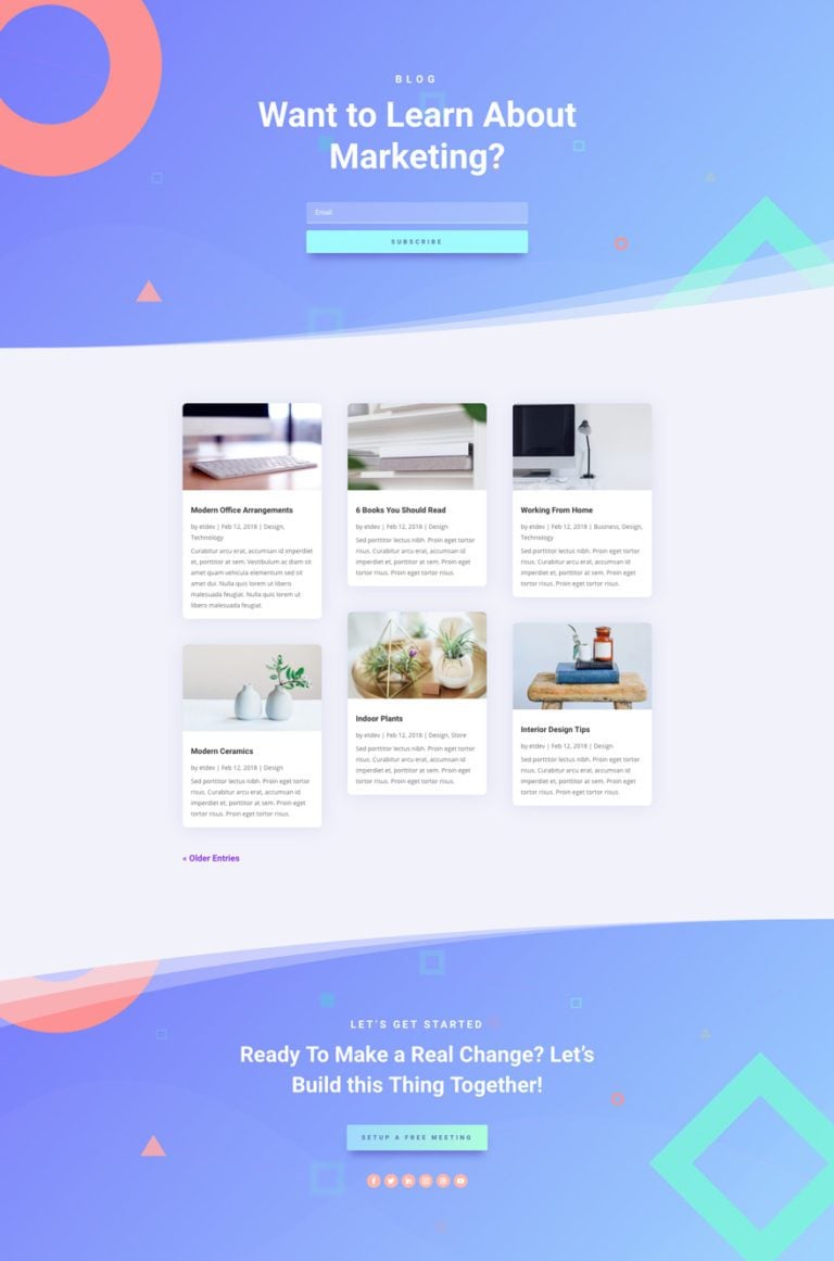 Get a FREE & Professional Digital Marketing Layout Pack for Divi