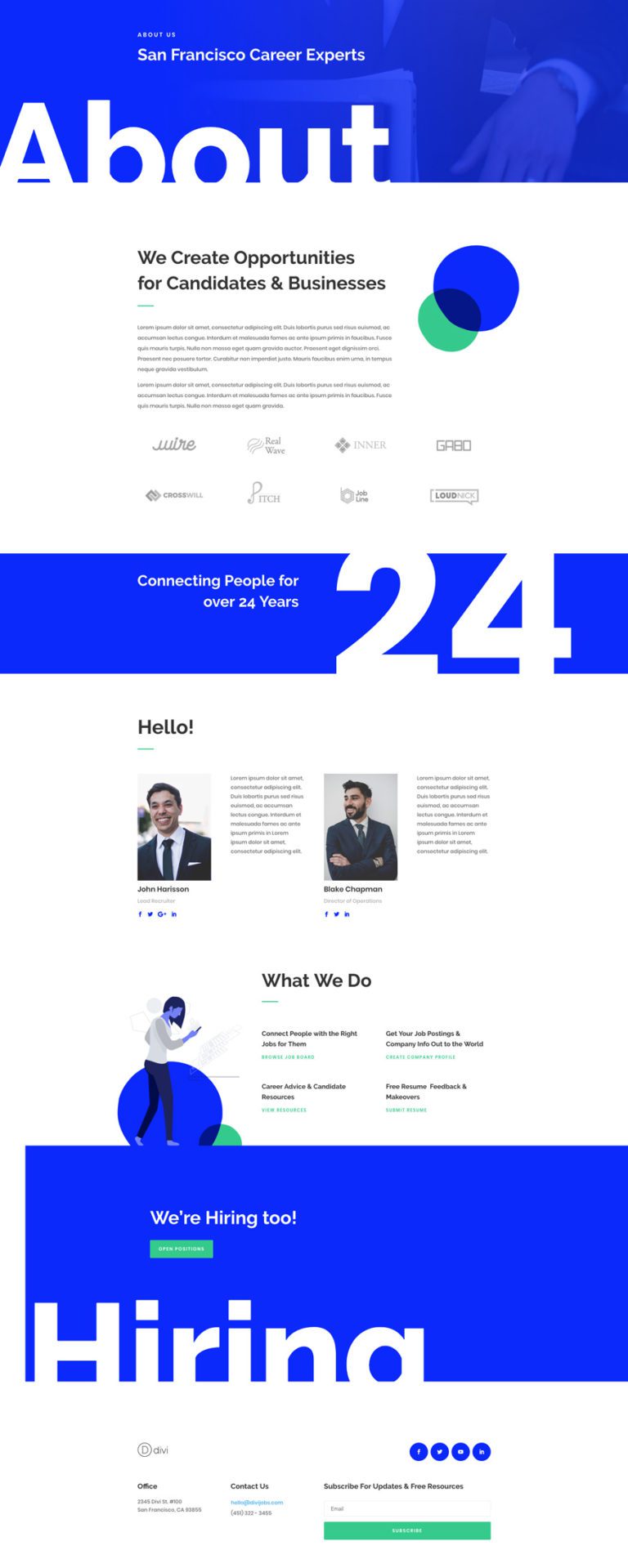 Get a FREE & Astonishing Job Recruiter Layout Pack for Divi