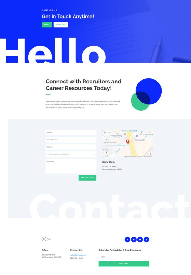Get a FREE & Astonishing Job Recruiter Layout Pack for Divi