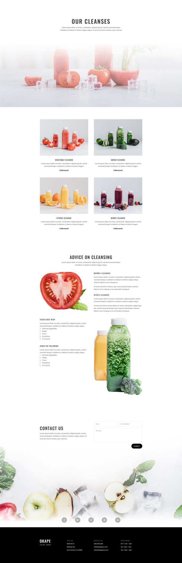 Get a FREE & Fresh Juice Shop Layout Pack for Divi