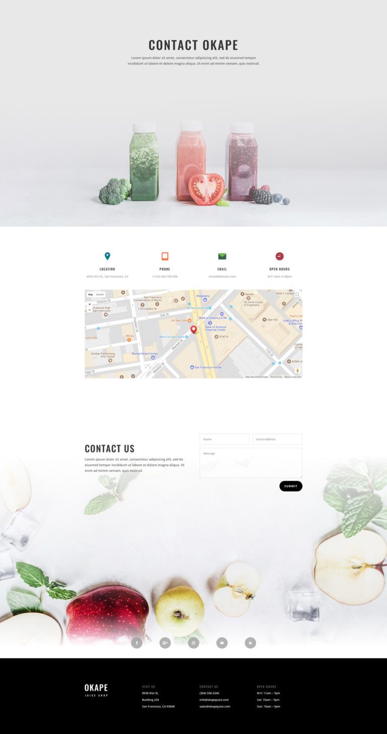 Get a FREE & Fresh Juice Shop Layout Pack for Divi