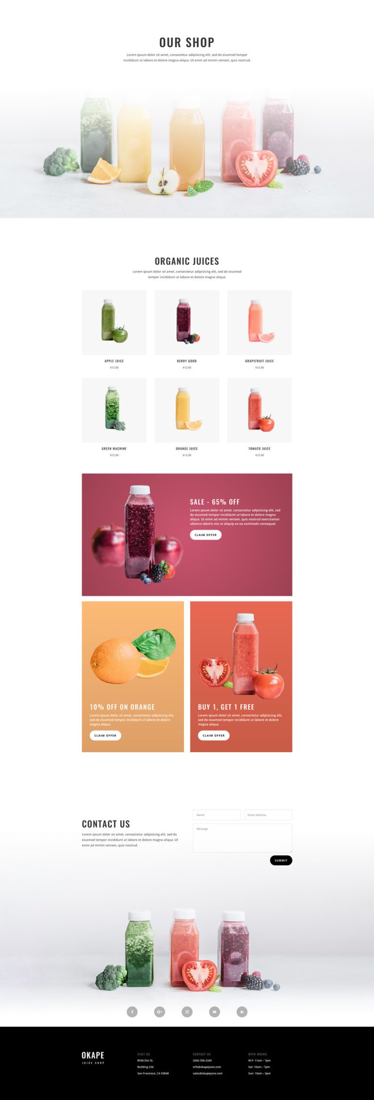 Get a FREE & Fresh Juice Shop Layout Pack for Divi