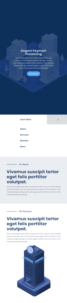 Design a Unique Full Screen Divi Layout with an Animated Scroll Button - Ask the Egghead, Inc.