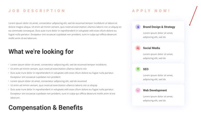How to Create an Open Job Position Layout with Divi (Free Download!)