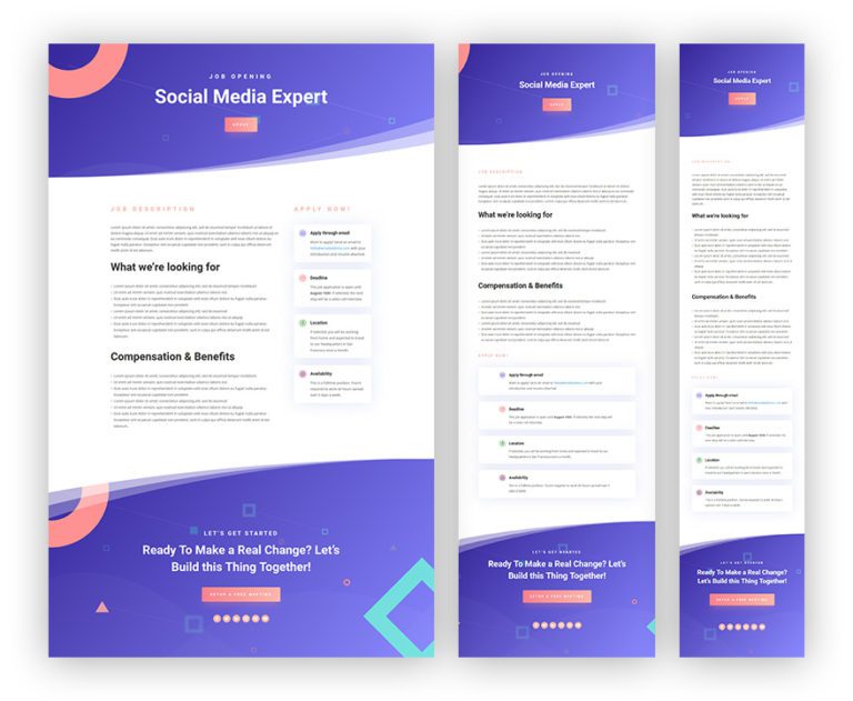 How to Create an Open Job Position Layout with Divi (Free Download!)