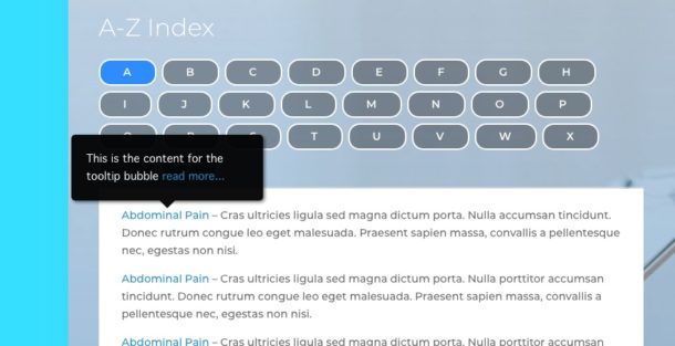 How to Create an A-Z Index of Content with Tooltips for Divi's Doctor's ...